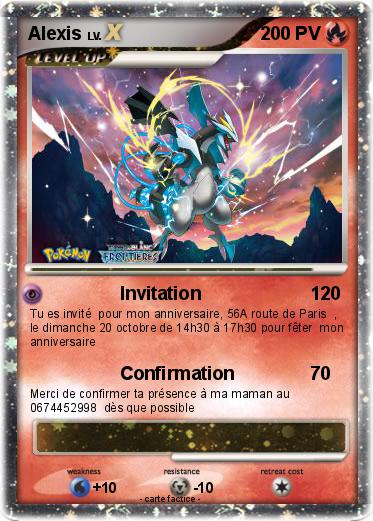 Pokémon Alexis 364 364 - Invitation - Ma carte Pokémon
