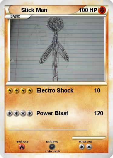 Pokémon Stick Man 100 100 - Electro Shock - My Pokemon Card