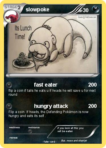 Pokémon slowpoke 92 92 - fast eater - My Pokemon Card