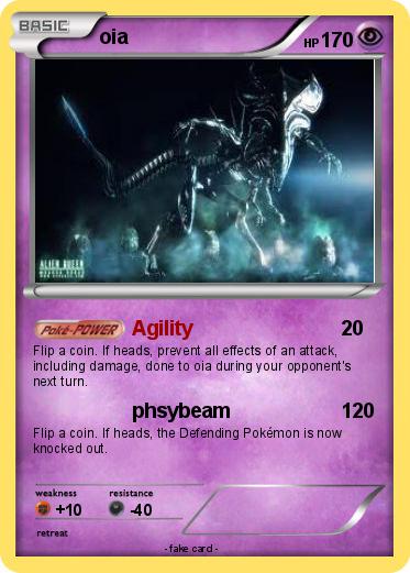 Pokémon oia - Agility - My Pokemon Card