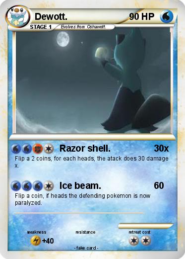 Pokémon Dewott 372 372 - Razor shell. - My Pokemon Card