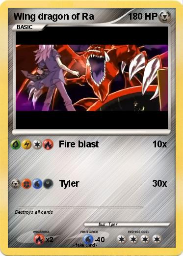 Pokémon Wing dragon of Ra 8 8 - Fire blast - My Pokemon Card
