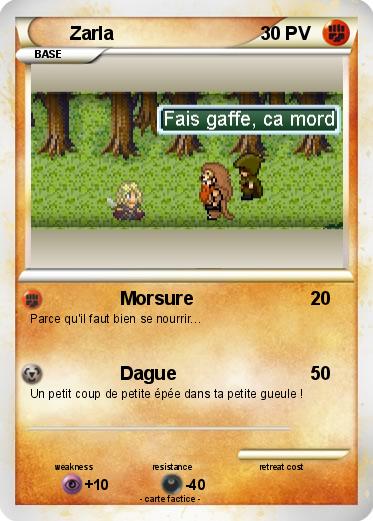 Pokémon Zarla - Morsure - Ma carte Pokémon