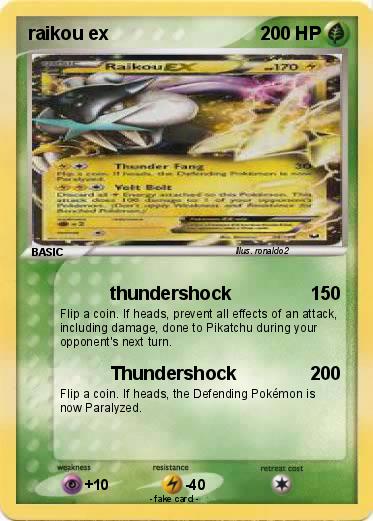 Pokémon raikou ex 114 114 - thundershock - My Pokemon Card
