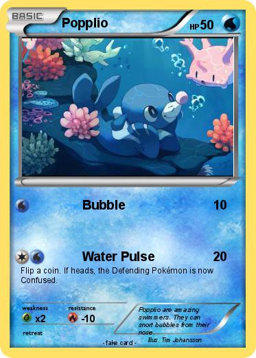 Pokémon Popplio 98 98 - Bubble - My Pokemon Card