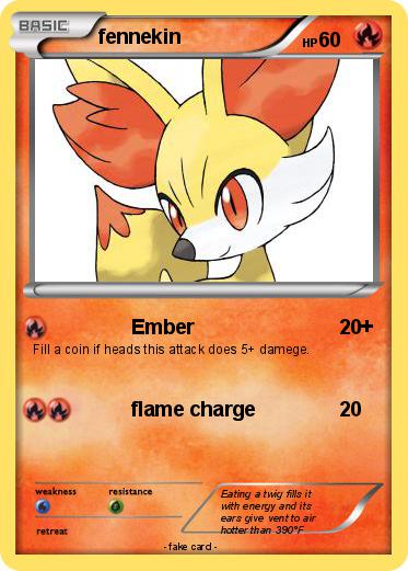Pokémon fennekin 422 422 - Ember - My Pokemon Card