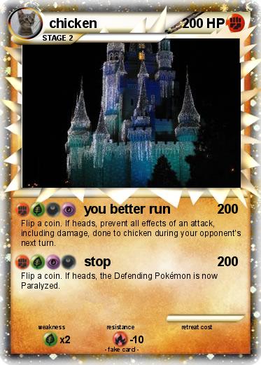 Pokémon chicken 363 363 - you better run - My Pokemon Card