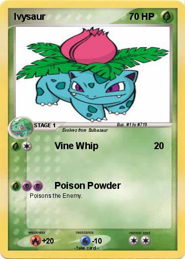 Pokémon Ivysaur 467 467 - Vine Whip - My Pokemon Card