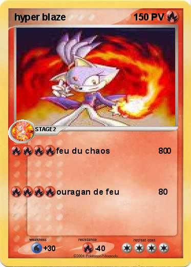 Pokémon hyper blaze - feu du chaos 0 - Ma carte Pokémon