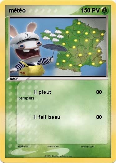 Pokémon meteo 8 8 - il pleut - Ma carte Pokémon