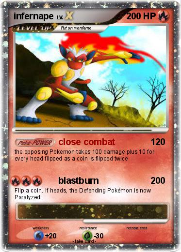 Pokémon infernape 1680 1680 - close combat - My Pokemon Card