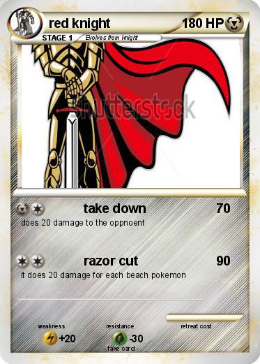 Pokémon red knight 31 31 - take down - My Pokemon Card