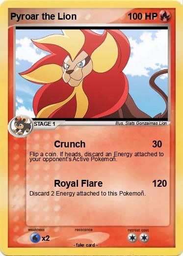 Pokémon Pyroar the Lion - Crunch - My Pokemon Card