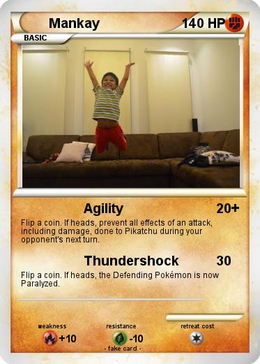 Pokémon Mankay - Agility - My Pokemon Card