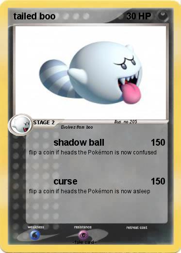 Pokémon tailed boo - shadow ball - My Pokemon Card