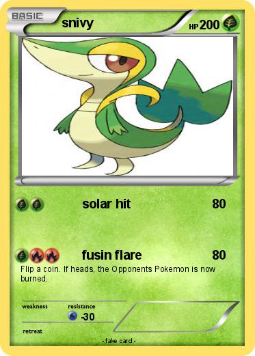 Pokémon snivy 1406 1406 - solar hit - My Pokemon Card