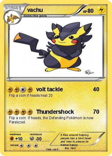 Pokémon vachu 2 2 - volt tackle - My Pokemon Card