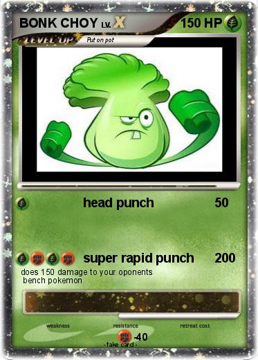 Pokémon BONK CHOY 20 20 - head punch - My Pokemon Card