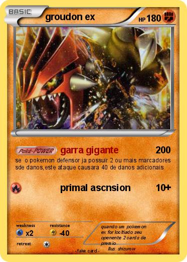 Pokémon groudon ex 371 371 - garra gigante - My Pokemon Card
