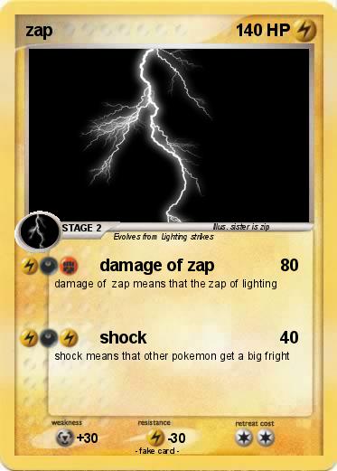 Pokémon zap 323 323 - damage of zap - My Pokemon Card