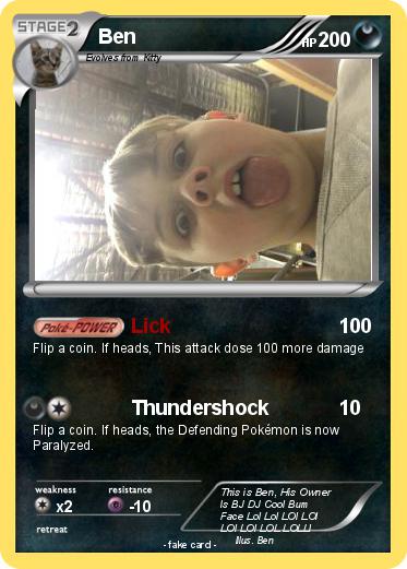 Pokémon Ben 1958 1958 - Lick - My Pokemon Card