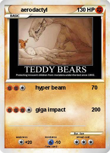 Pokémon aerodactyl 79 79 - hyper beam - My Pokemon Card