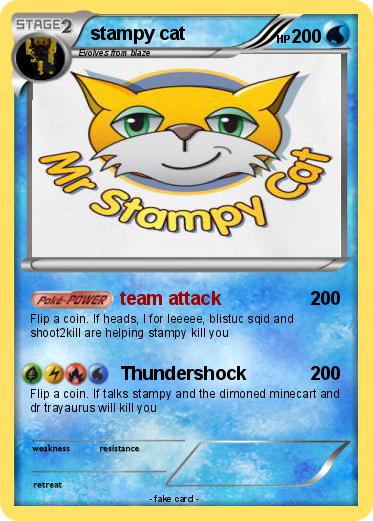 Pokémon stampy cat 9 9 - team attack - My Pokemon Card