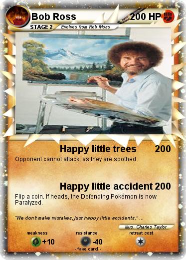 Pokémon Bob Ross 48 48 - Happy little trees - My Pokemon Card
