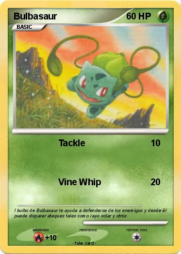 Pokémon Bulbasaur 584 584 - Tackle - My Pokemon Card
