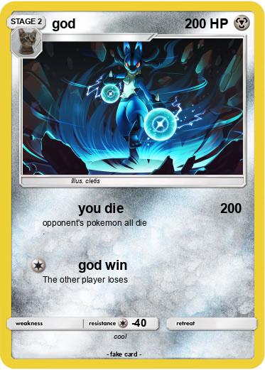 Pokémon god 2582 2582 - you die - My Pokemon Card