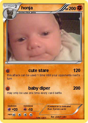 Pokémon honja - cute stare - My Pokemon Card