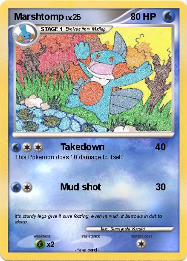 Pokémon Marshtomp 65 65 - Takedown - My Pokemon Card