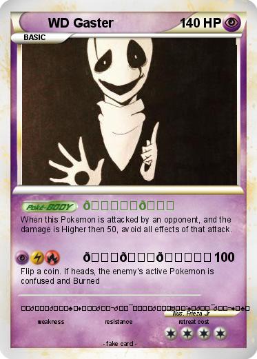 Pokémon WD Gaster 4 4 - ???? ️???? - My Pokemon Card