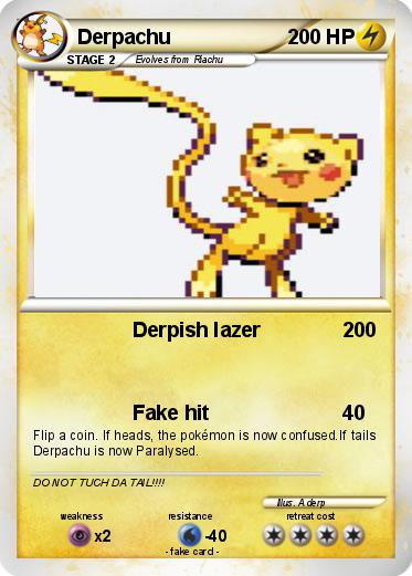 Pokémon Derpachu 91 91 - Derpish lazer - My Pokemon Card