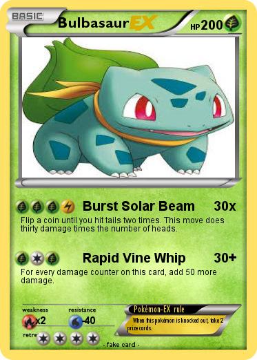 Pokémon Bulbasaur EX 18 18 - Burst Solar Beam - My Pokemon Card