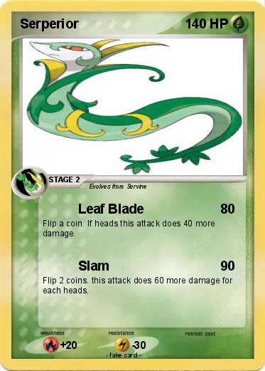 Pokémon Serperior 620 620 - Leaf Blade - My Pokemon Card