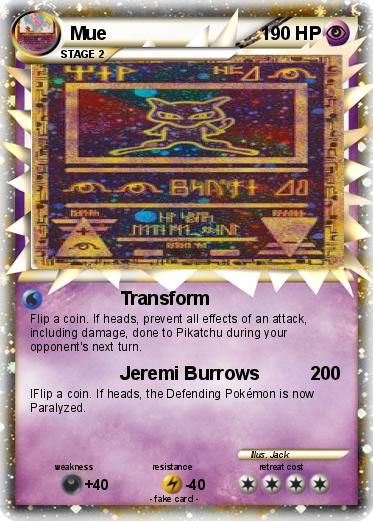 Pokémon Mue 8 8 - Transform - My Pokemon Card