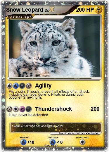 Pokémon Snow Leopard 50 50 - Agility - My Pokemon Card