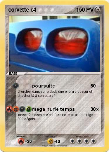 Pokémon corvette c4 - poursuite - Ma carte Pokémon