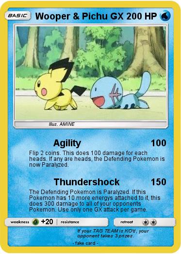 Pokémon Wooper Pichu GX - Agility - My Pokemon Card