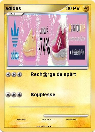 Pokémon adidas 70 70 - Rech@rge de sp0rt - Ma carte Pokémon