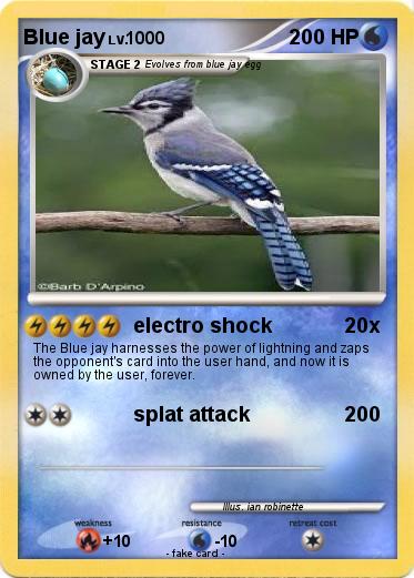 Pokémon Blue jay 31 31 - electro shock - My Pokemon Card