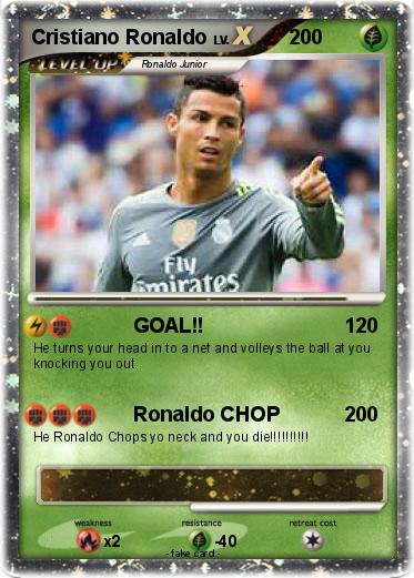 Pokémon Cristiano Ronaldo 738 738 - GOAL!! - Ma carte Pokémon