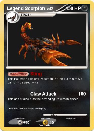 Pokémon Legend Scorpion - Sting - My Pokemon Card