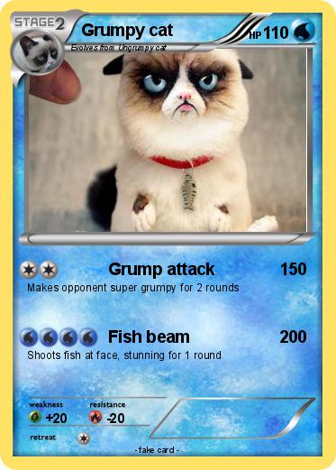 Pokémon Grumpy cat 344 344 - Grump attack - My Pokemon Card