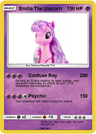Pokémon Emilia The Unicorn - Confuse Ray - My Pokemon Card