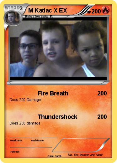 Pokémon M Katiac X EX - Fire Breath - My Pokemon Card