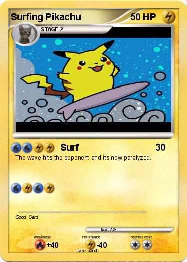 Pokémon Surfing Pikachu 203 203 - Surf - My Pokemon Card