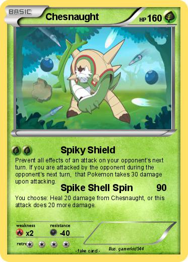 Pokémon Chesnaught 138 138 - Spiky Shield - My Pokemon Card