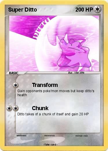 Pokémon Super Ditto 3 3 - Transform - My Pokemon Card